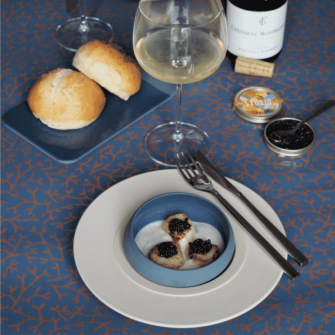 Les Saint Jacques au Caviar, émulsion à la Pancetta - Casserole et Chocolat