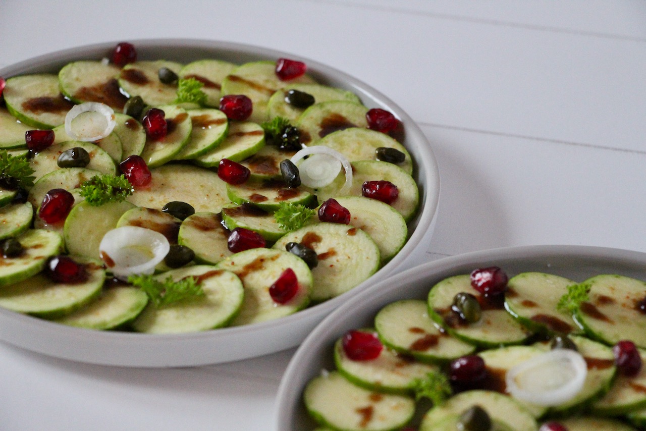 Carpaccio de Courgettes et Grenade - Casserole et Chocolat