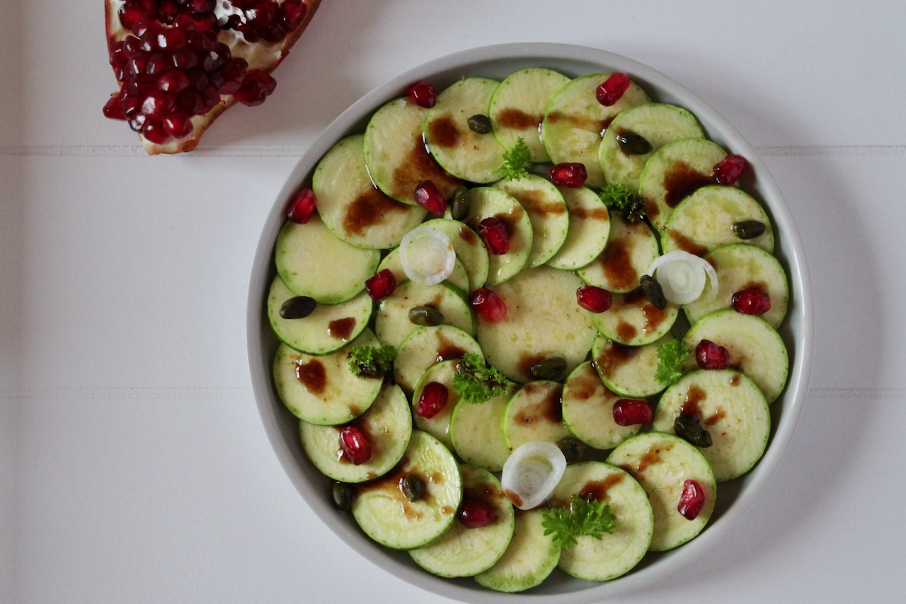Carpaccio de Courgettes et Grenade - Casserole et Chocolat