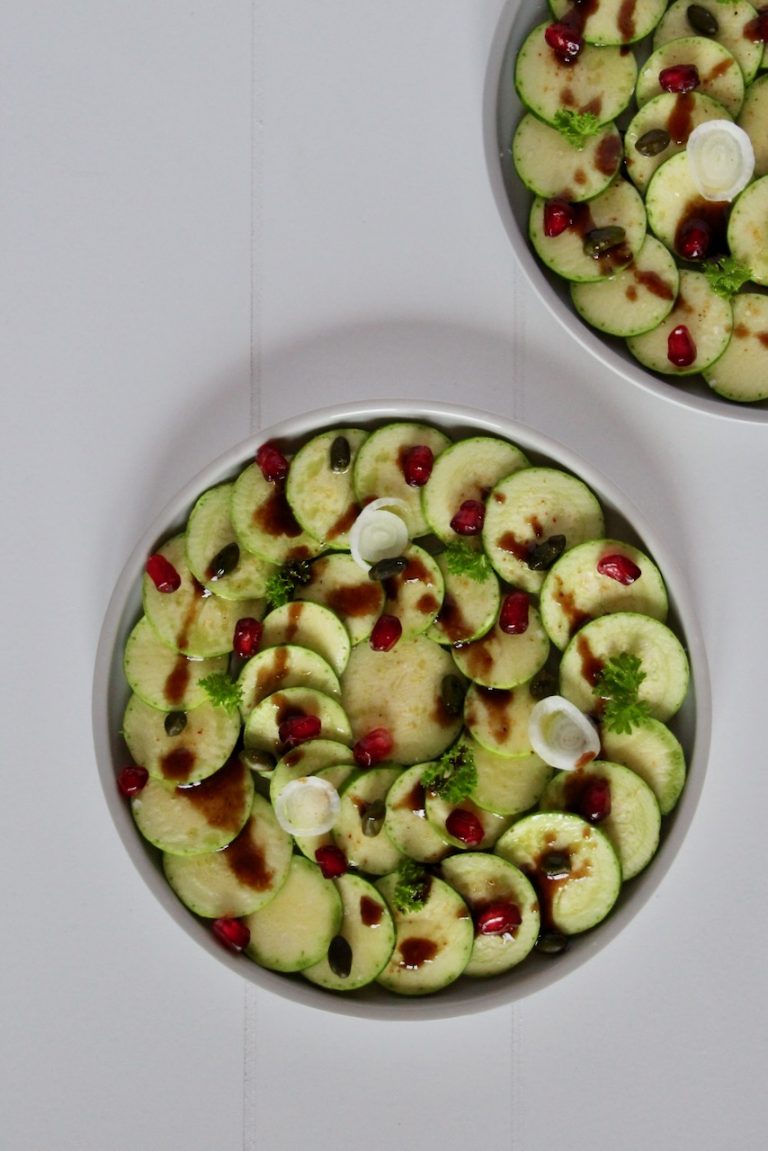Carpaccio de Courgettes et Grenade : Casserole et Chocolat