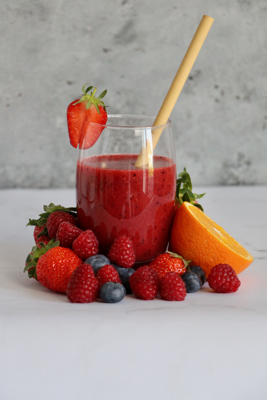 Smoothie aux Fruits rouges - Casserole et Chocolat