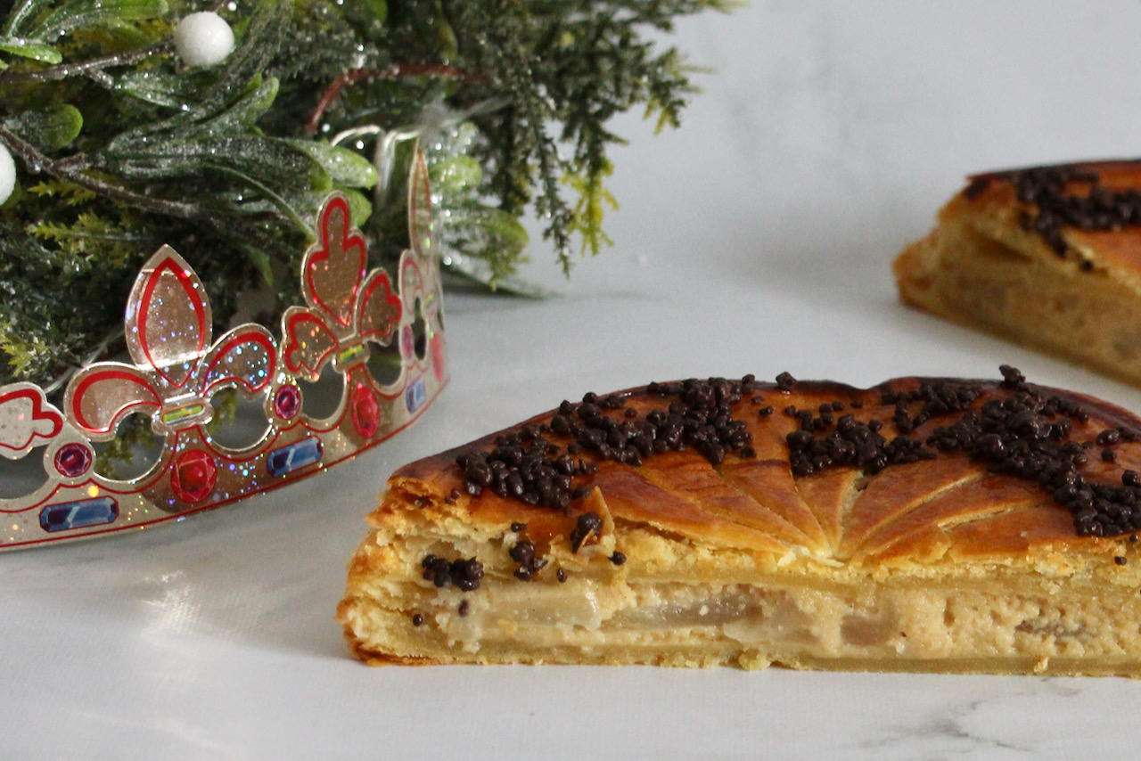 Galette des Rois, Frangipane Praliné Amande, Poires confites ...