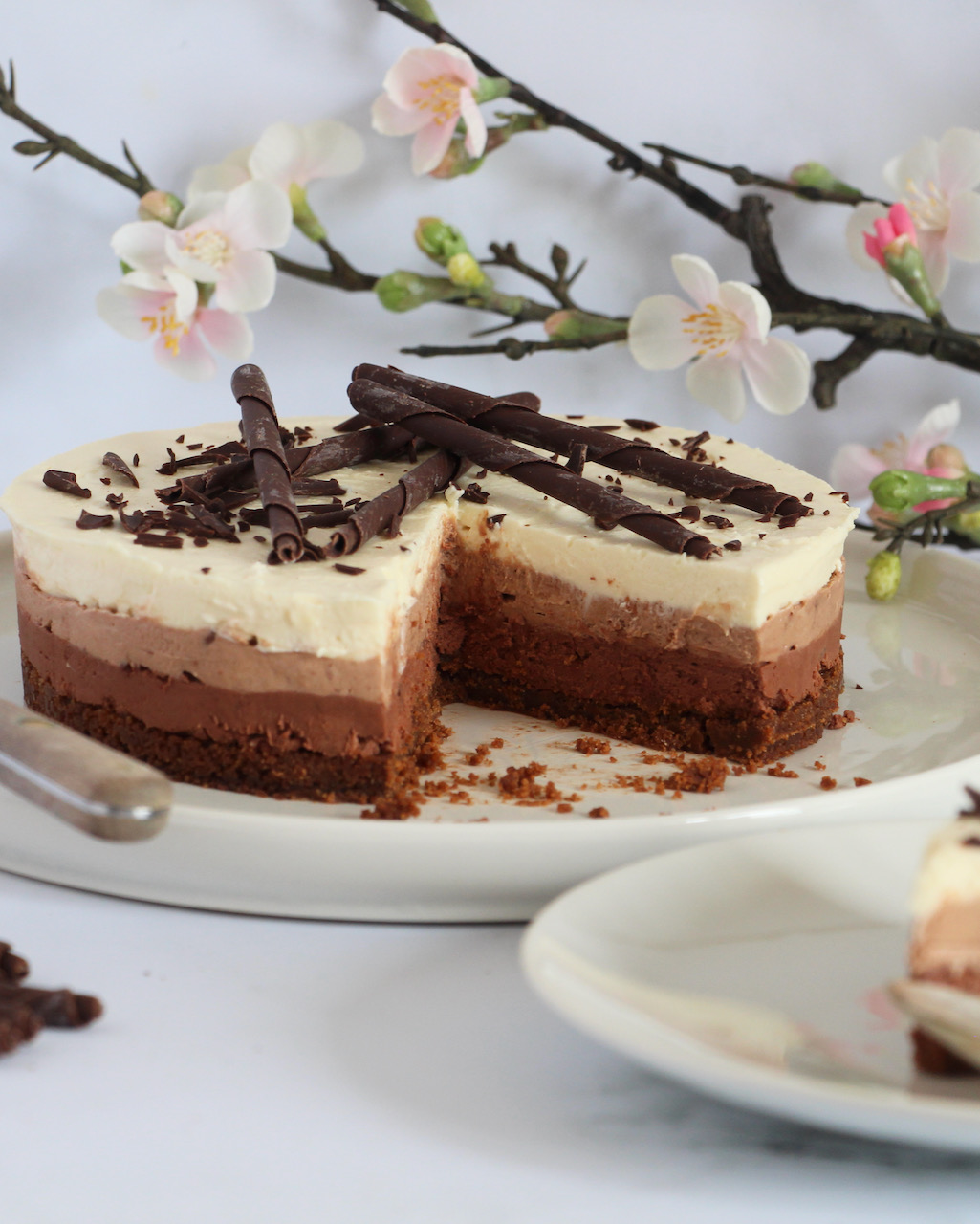 Cheesecake sans Cuisson aux 3 Chocolats - Casserole et Chocolat