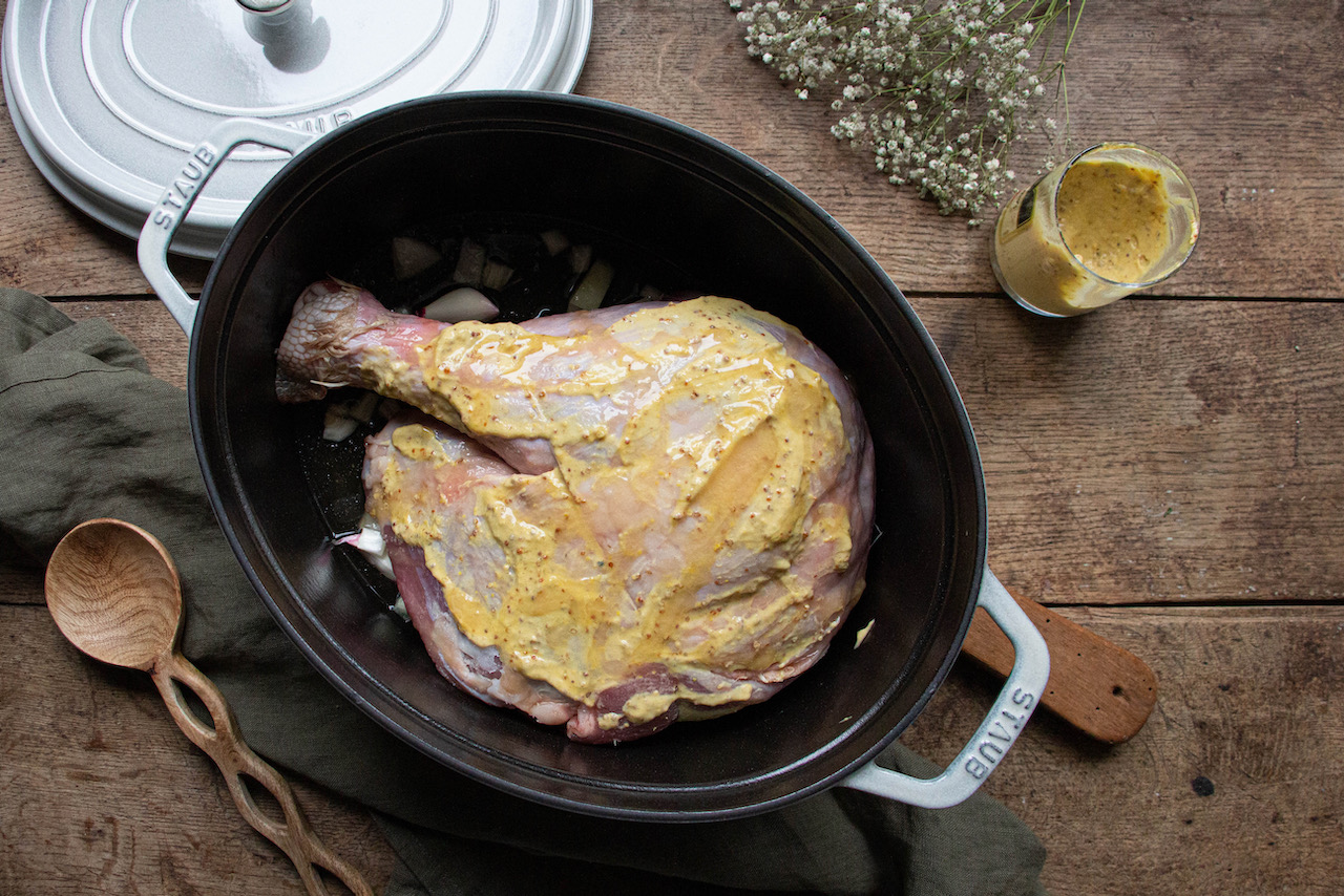 Cuisse de Dinde à la Moutarde et au Miel - Casserole et Chocolat