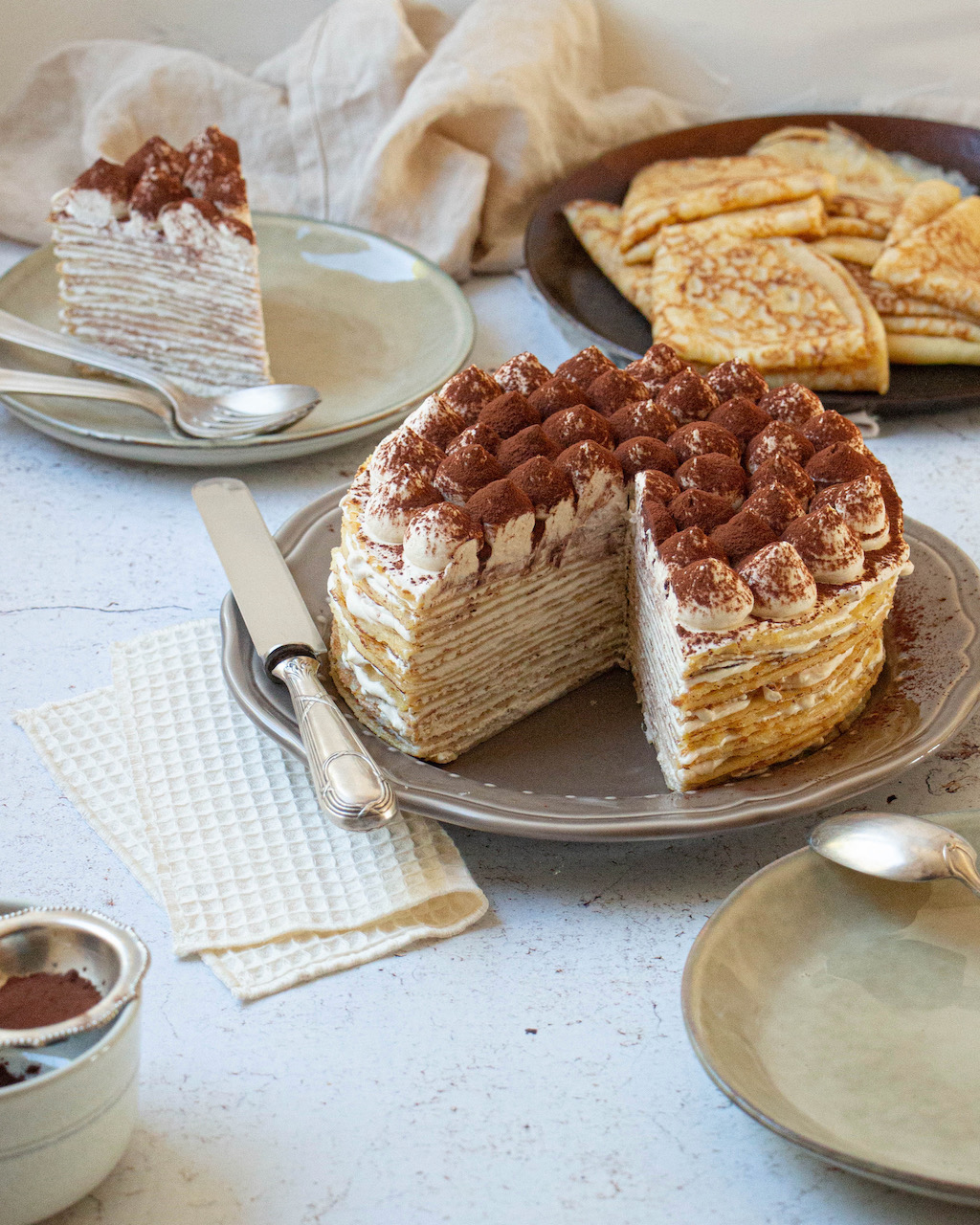 Gâteau Crêpes Tiramisu - Casserole et Chocolat