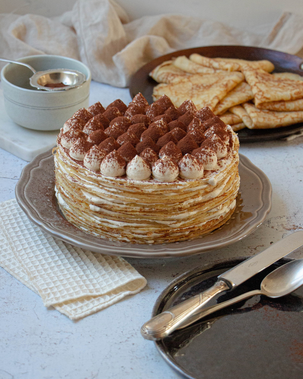 Gâteau Crêpes Tiramisu - Casserole et Chocolat