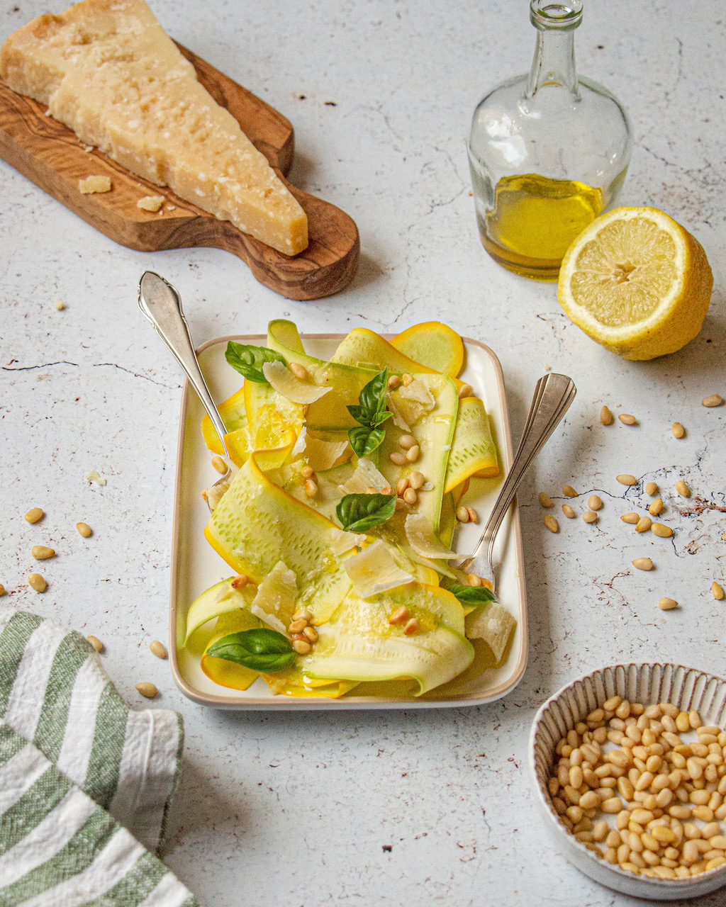 Salade de Courgettes, Citron et Parmesan - Casserole et Chocolat