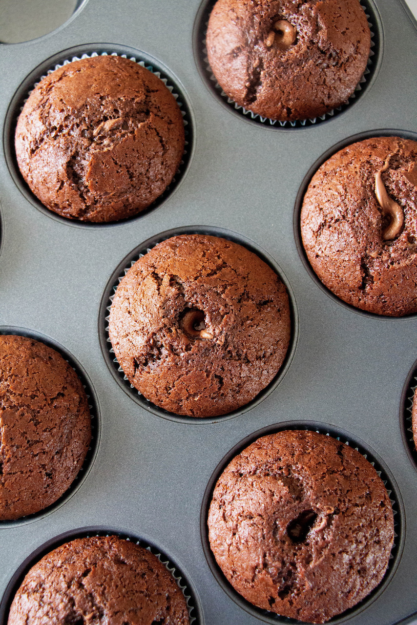 Muffins moelleux Chocolat Nutella sans Oeuf - Casserole et Chocolat