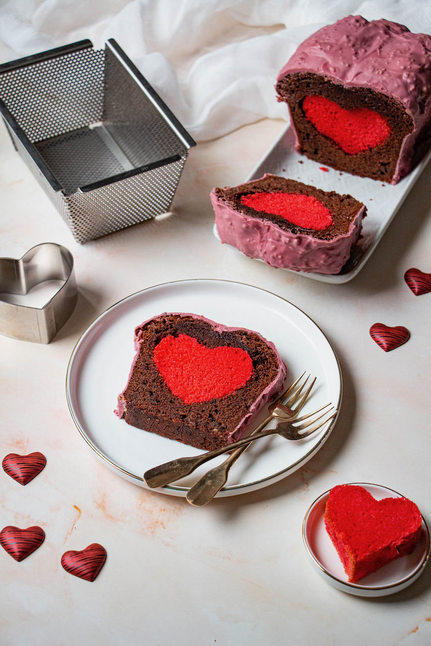 Cake Chocolat avec Insert Coeur - Casserole et Chocolat