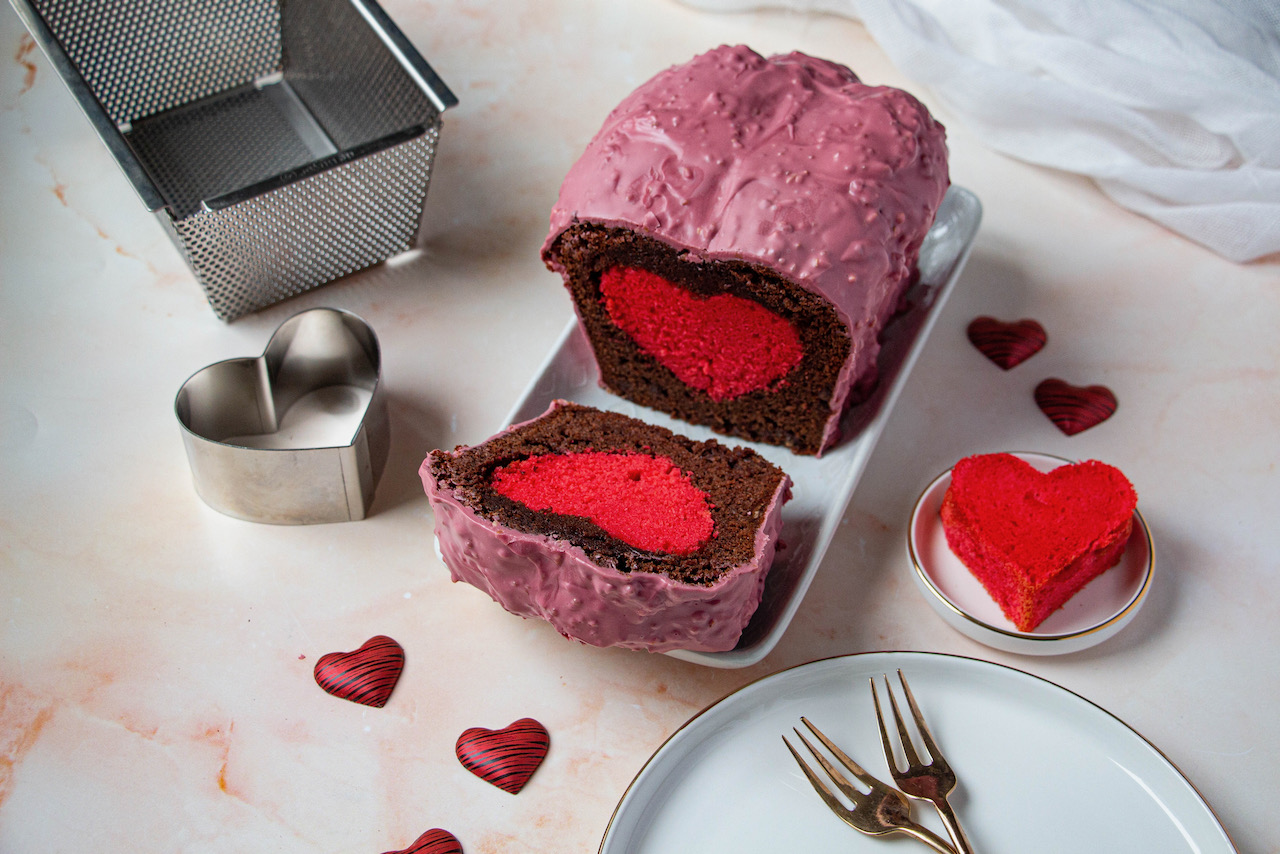 Cake Chocolat avec Insert Coeur - Casserole et Chocolat