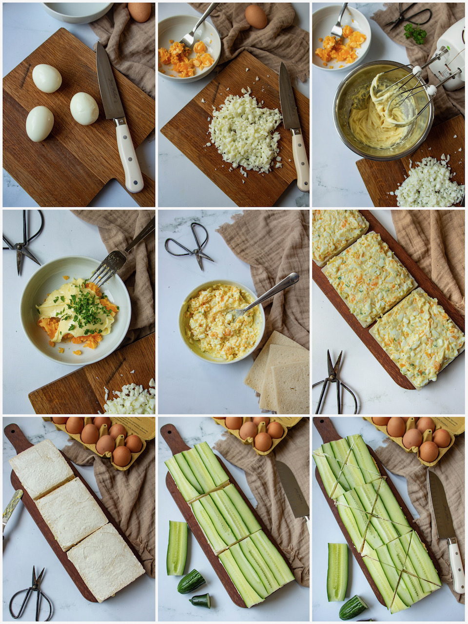 Sandwichs Triangle Oeuf Mimosa et Concombre - Casserole et Chocolat