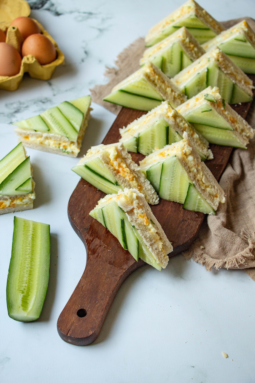 Sandwichs Triangle Oeuf Mimosa et Concombre - Casserole et Chocolat