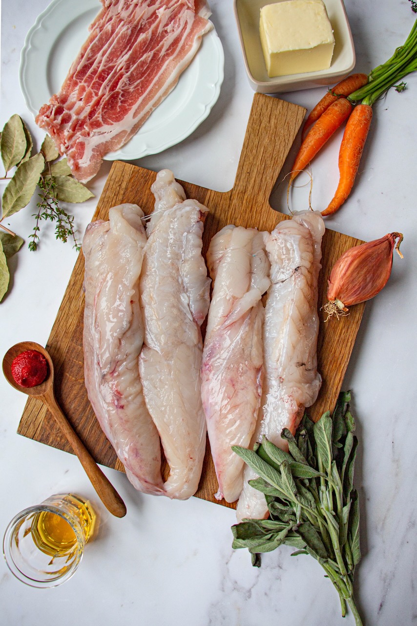Rôti de Queue de Lotte au Lard - Casserole et Chocolat