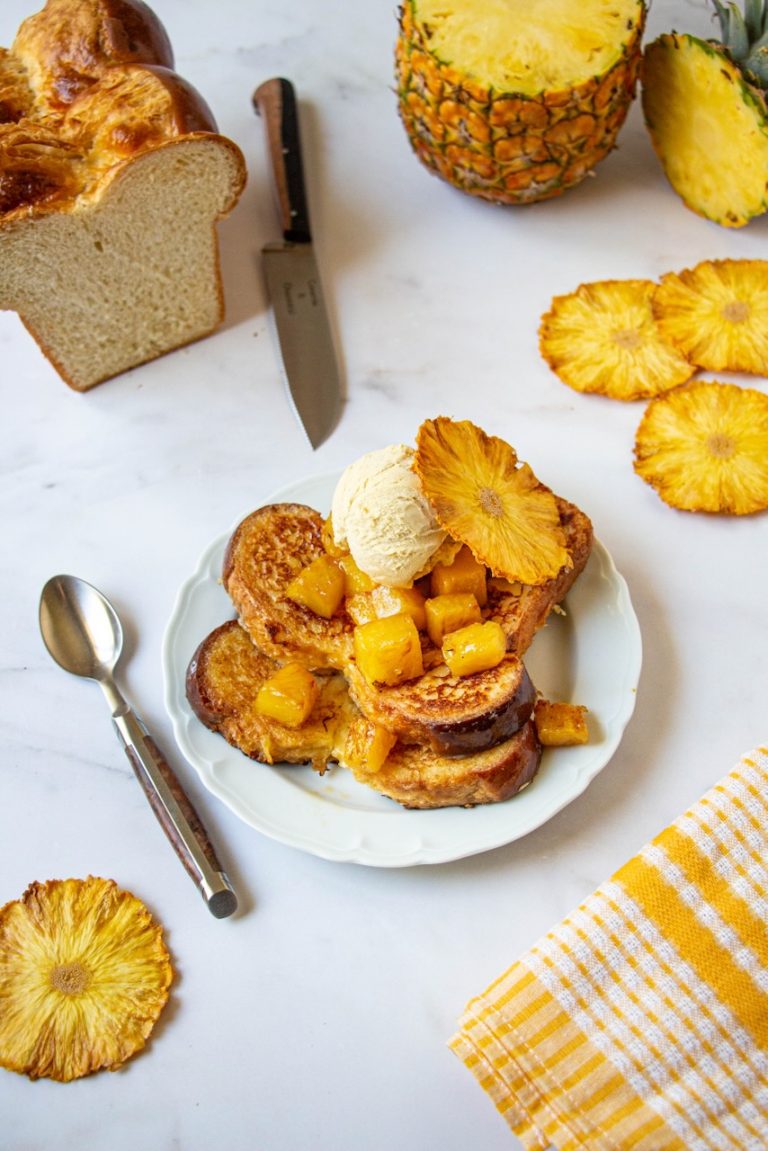 Exotic Vanilla and Pineapple French Brioche Toast - Casserole & Chocolat