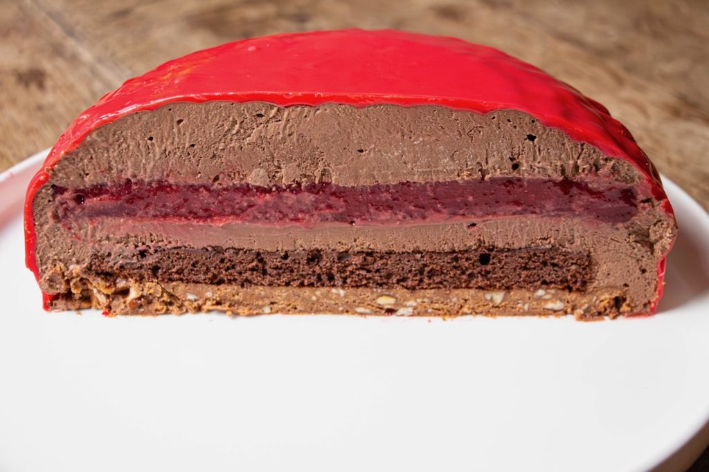 Entremet Chocolat, Framboise et Noix de Pécan - Casserole et Chocolat